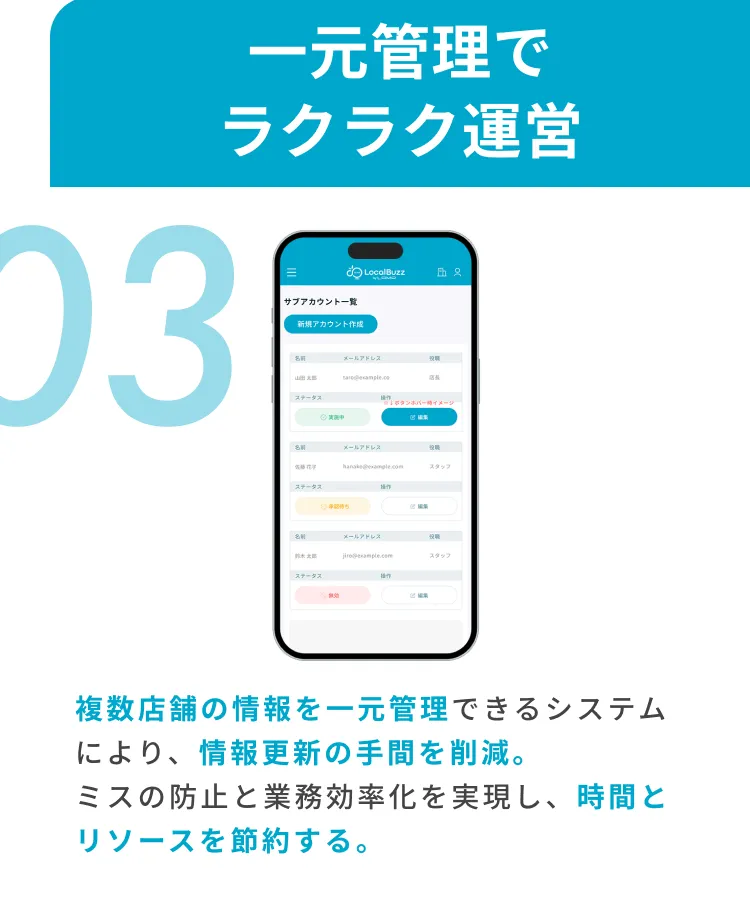 AI×LINEで口コミを自動生成・運用する次世代MEO×CRMツール | LocalBuzz（ローカルバズ）